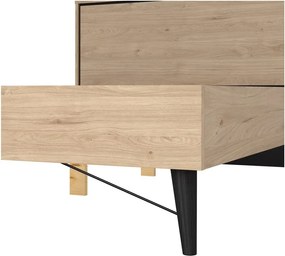 Dvoulůžková postel bez roštu v přírodní barvě 140x200 cm Ry – Tvilum