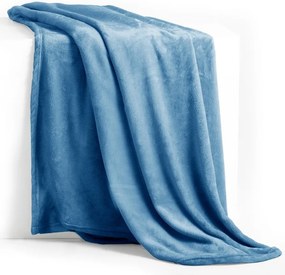 Tmavě modrá deka z mikrovlákna DecoKing Mic, 160 x 210 cm