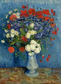 Gogh, Vincent van - Obrazová reprodukce Still Life: Vase with Cornflowers and Poppies, 1887, (30 x 40 cm)