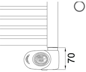 Cordivari Vima Electric - Radiátor 1238x450 mm s digitálním termostatem, bílá 3581656100013