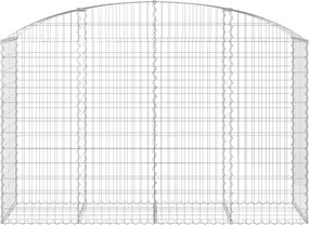 Klenutý gabionový koš 200 x 50 x 120/140 cm pozinkované železo 153476