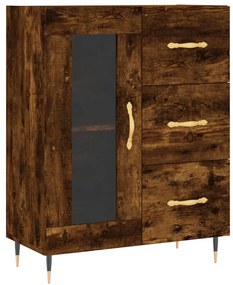 Skříň highboard kouřový dub 69,5 x 34 x 180 cm kompozitní dřevo - Default Title