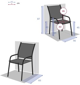 Hesperide zahradní stohovatelná židle PIAZZA