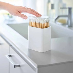 Bílý plastový koupelnový organizér na vatové tampony Tower – YAMAZAKI