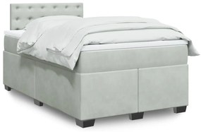Box spring postel s matrací světle šedá 120 x 200 cm samet 3288594