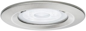 Paulmann 93633 Premium LED Nova, zápustná bodovka 1x max35W GU10, kartáčovaný kov, prům. 7,8cm, IP44