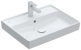 Villeroy & Boch Collaro - Umyvadlo 60x47 cm, s přepadem, otvor pro baterii, CeramicPlus, alpská bílá 4A336GR1