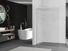 Mexen Kioto L, sprchová zástěna Walk-In 70 x 200 cm, 8mm sklo s žebrovým vzorem, bílý profil, 800-070-103-20-09