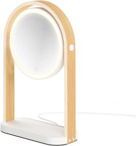 Kosmetické zrcadlo s dřevěným rámem (zvětšení 10x) 12x38 cm Bellwood – Umbra