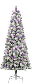 Umělý Skládací Vánoční Strom 300 LED Zelená a bílá 180 cm 3395601