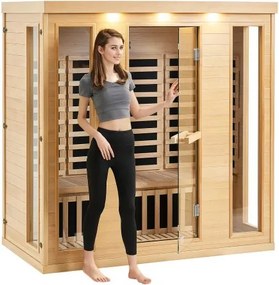Far Infrared Wooden Sauna Room Domácnost Sauna Spa pro 3 až 4 osoby 2580 W