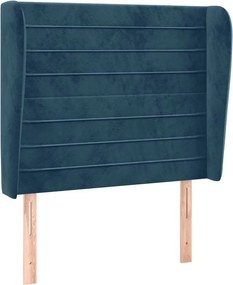 Čelo postele typu ušák tmavě hnědé 103x23x118/128 cm textil 3118142