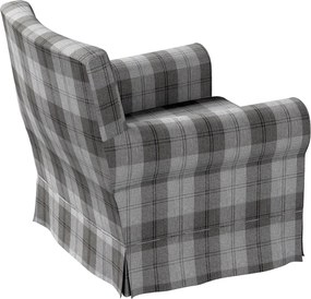 Potah na křeslo IKEA Ektorp Jennylund barva šedá látka pletený vzor, vzorované