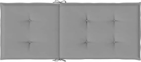 Podušky na židli vysoké opěradlo 6 ks šedé 120x50x3 cm textil 314105