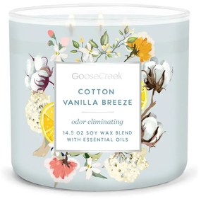 Svíčka 0,41 KG COTTON VANILLA BREEZE, ANTIODOR, aromatická v dóze, 3 knoty|Goose Creek