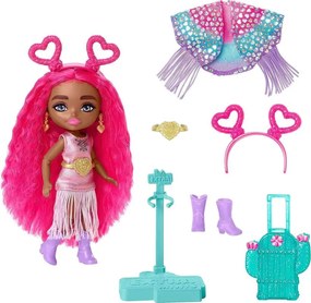 Mattel barbie extra minis ve festivalovém oblečku, hpb19