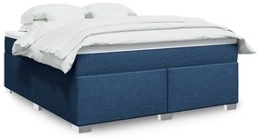 Box spring postel s matrací modrá 180x200 cm textil 3285157