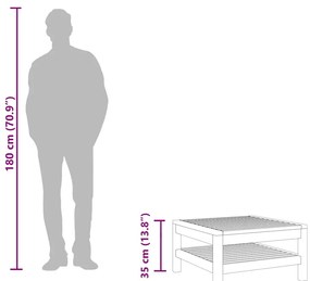 vidaXL Marketos Konferenční stolek 65 x 65 x 35 cm masivní akáciové dřevo
