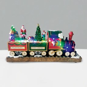 Vánoční LED zátiší s pohybem a hudbou Polární vlak