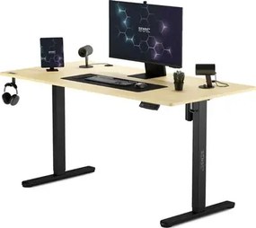 SENSE7 Nojo Pracovní stůl černá-borovice / elektricky nastavitelná výš