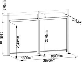 Příslušenství G21 boční markýza 4x2,6 m pro pergolu Trenton