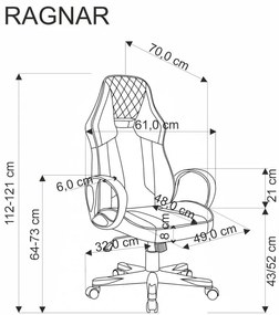 Kancelářské křeslo RAGNAR Halmar