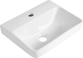 Bruckner Vibrant keramické umývátko 36 x 30 cm s otvorem pro baterii bez přepadu bílá 201.099.0