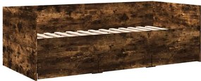 Válenda se zásuvkami bez matrace kouřový dub 90 x 200 cm 3280822