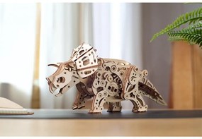 Ugears 3D dřevěné mechanické puzzle Triceratops