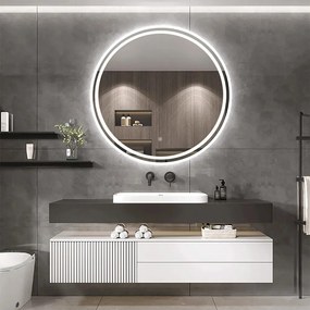 Tutumi Zrcadlo ⌀60 cm s regulovatelným LED osvětlením HOM-09518