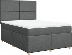 Box spring postel s matrací tmavě šedá 160x200 cm textil 3293625