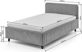 Béžová dětská postel s úložným prostorem s roštem 120x200 cm Cosy – Meise Möbel