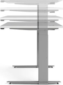 FALCO Výškově nastavitelné nohy stolu Office 448 silver grey