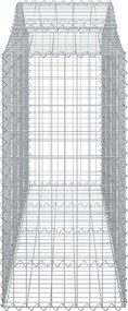 Klenuté gabionové koše 12ks 200x50x120/140cm pozinkované železo 3145671