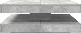 Konferenční stolek otočný o 360º betonově šedý 90x90x34,5 cm 3321354
