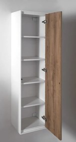 Aqualine Aqualine, ZANYA vysoká skříňka 35x140x30cm, bílá mat/dub emporio, ZA140
