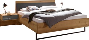 XXXLutz POSTEL S NOČNÍMI STOLKY, 180/200 cm, dub bianco, lávově šedá Dieter Knoll - Postele s nočními stolky - 000442010701