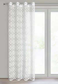 ZÁCLONA NA KROUŽCÍCH IGA 140X250 CM BÍLÁ