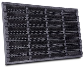 Hanse Home, Venkovní čistící rohož Mix Mats Brushes 105648 Black - na ven i na doma, 45x75, černá, exteriér