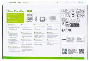 Aigostar - LED Stmívatelný solární reflektor LED/100W/3,4V IP65 + DO