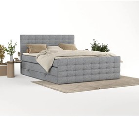 Šedá boxspring postel s úložným prostorem 160x200 cm Blend – Maison de Rêve