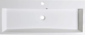 Sapho Sapho, ORINOKO umyvadlo 100x42cm, litý mramor, bílá, OR100
