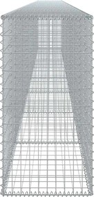 Gabionový koš s víkem 800 x 50 x 100 cm pozinkované železo 3295149
