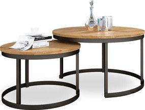 ADRK Furniture Konferenční stolek 2v1 OKIN CT-OKI-B-A