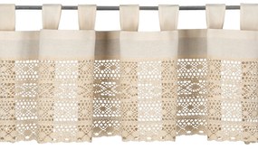 KRÁTKÁ ZÁCLONA NA POUTKÁCH MADDELINE 150X35 CM SVĚTLEBÉŽOVÁ