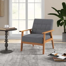 Costway Moderní akcentové křeslo s knoflíkovým prošíváním vyrobené z prodyšné