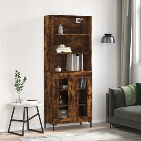 Skříň highboard kouřový dub 69,5 x 34 x 180 cm kompozitní dřevo,  3189322