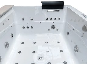BPS-koupelny Hydromasážní vana HYD-KA914WH 190x150 BÍLÁ s ohřevem vody