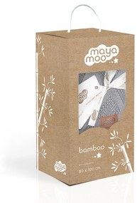 Dětská bambusová dečka MAYA MOO DESIGN 04 tmavě šedá