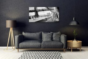 Obraz na skle Most Kolo Architektura 125x50 cm